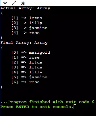 PHP array_unshift() ফাংশন 2357_4