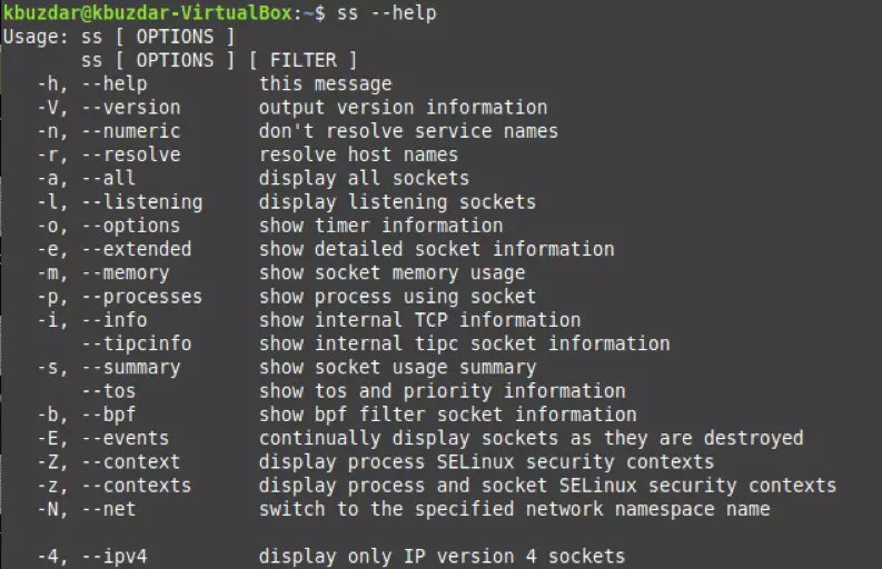 Linux “ss” Command နမူနာများ 2380_2