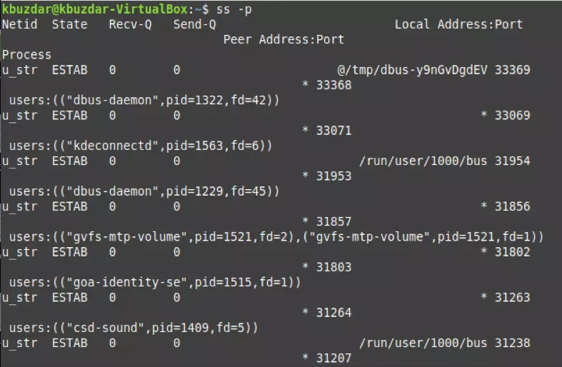 Príklady príkazov Linux „ss“. 2380_20