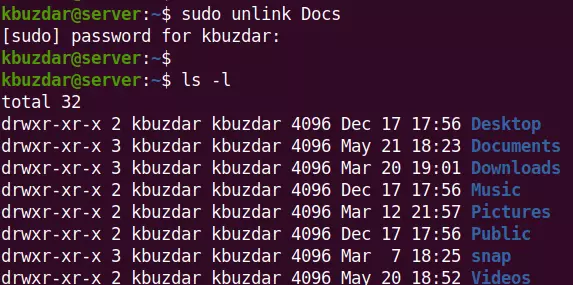 ฉันจะลบลิงก์สัญลักษณ์ใน Linux ได้อย่างไร 2382_4