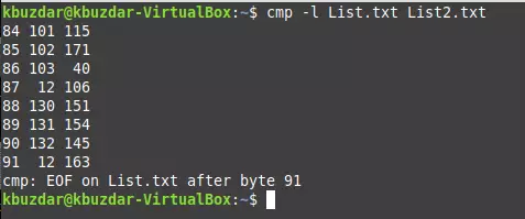 Linux «cmp» հրամանի օրինակներ 2384_14