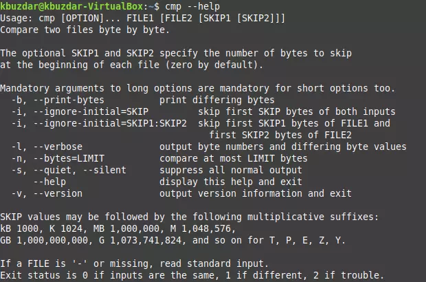 Primjeri naredbi “cmp” za Linux 2384_2
