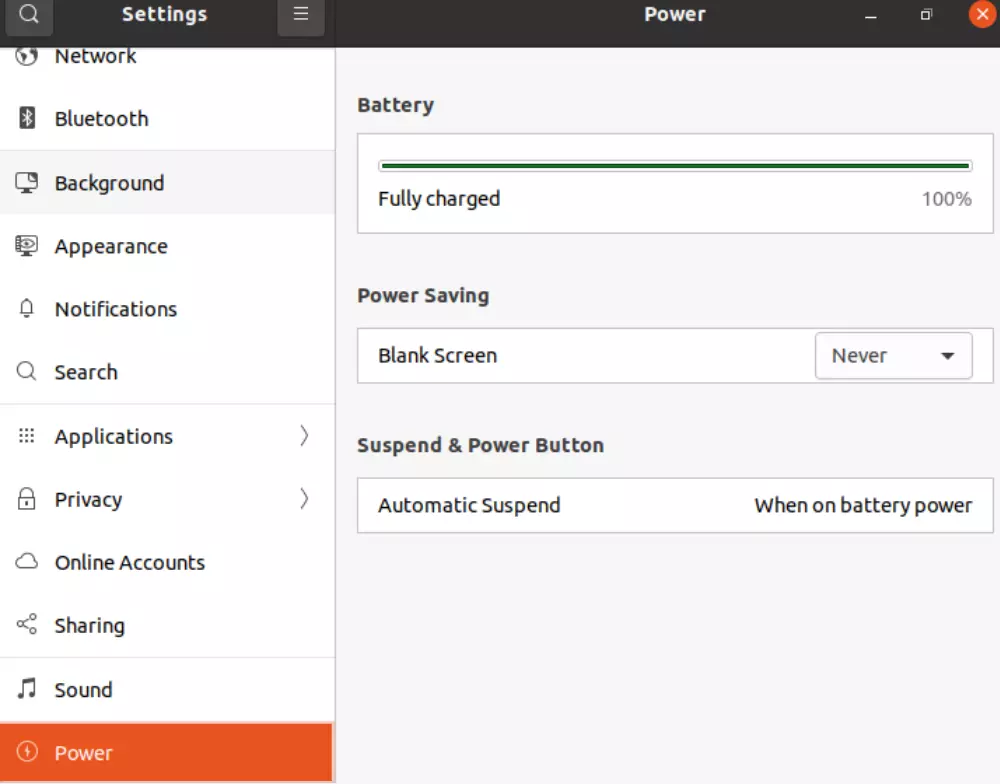 Atspējojiet enerģijas taupīšanu Ubuntu 23_2