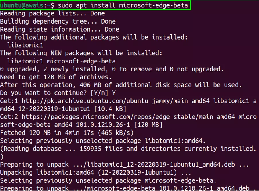ווי צו ינסטאַלירן Microsoft Edge Browser אויף Ubuntu 22.04 2422_10