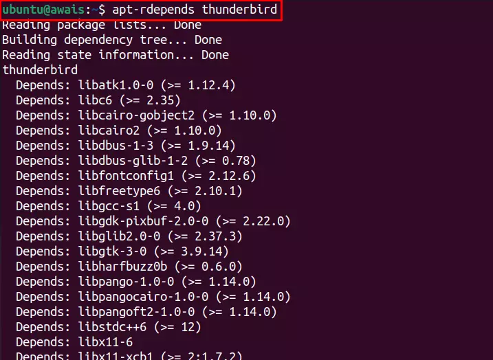 Giunsa Pagsusi ang Dependencies sa usa ka Package sa Ubuntu 22.04 2424_5