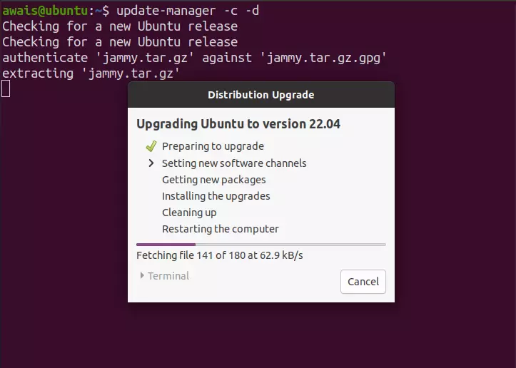 Ubuntu 20.04 LTS:n päivittäminen Ubuntu 22.04 LTS:ksi 2429_10