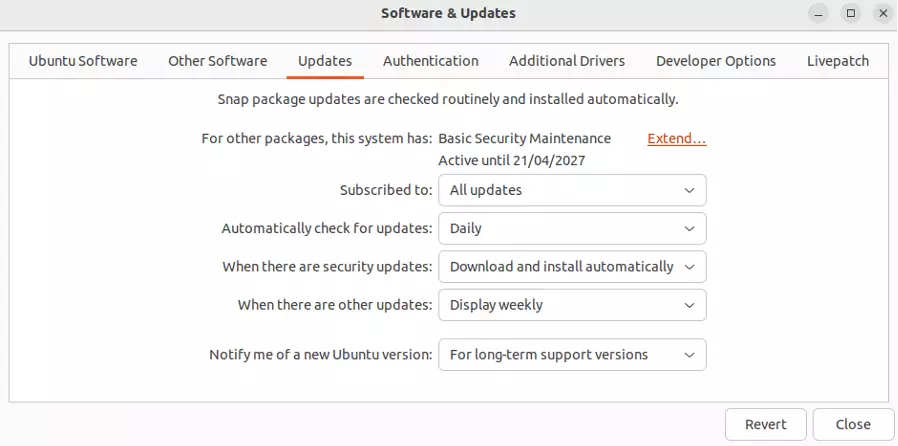 Pilnīga rokasgrāmata drošības atjauninājumu instalēšanai Ubuntu 22.04 2430_11