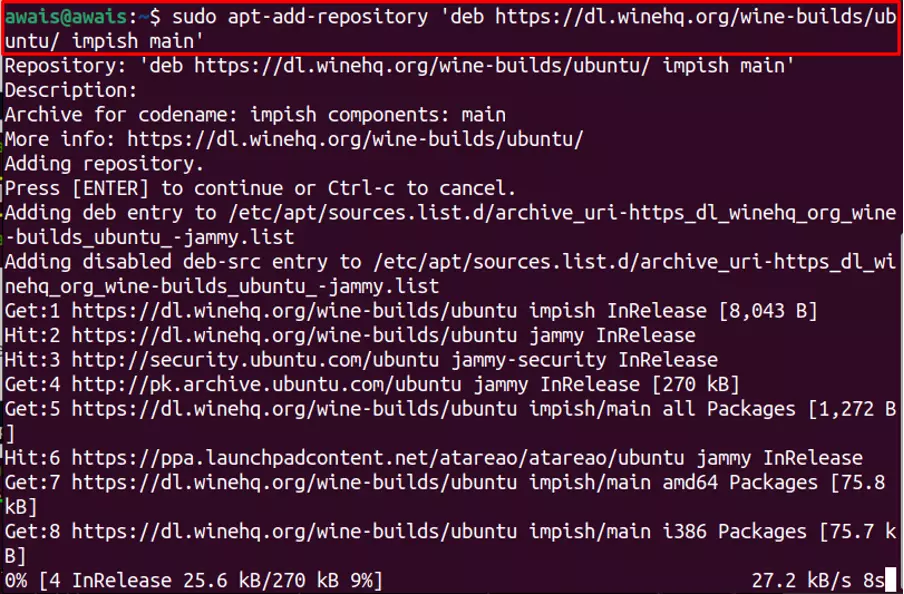 Ubuntu 22.04 LTS تي WineHQ ڪيئن انسٽال ڪجي 2431_2