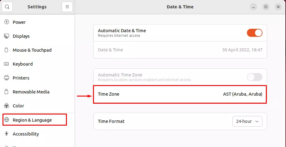 Hvernig á að stilla eða breyta tímabelti á Ubuntu 22.04 2433_8