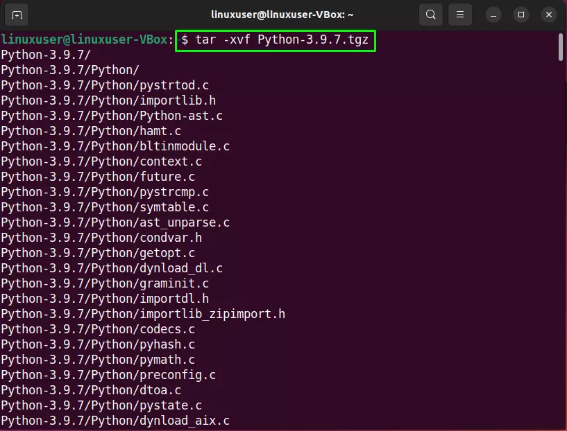 Како да инсталирате Python 3.9 на Ubuntu 22.04 2435_10