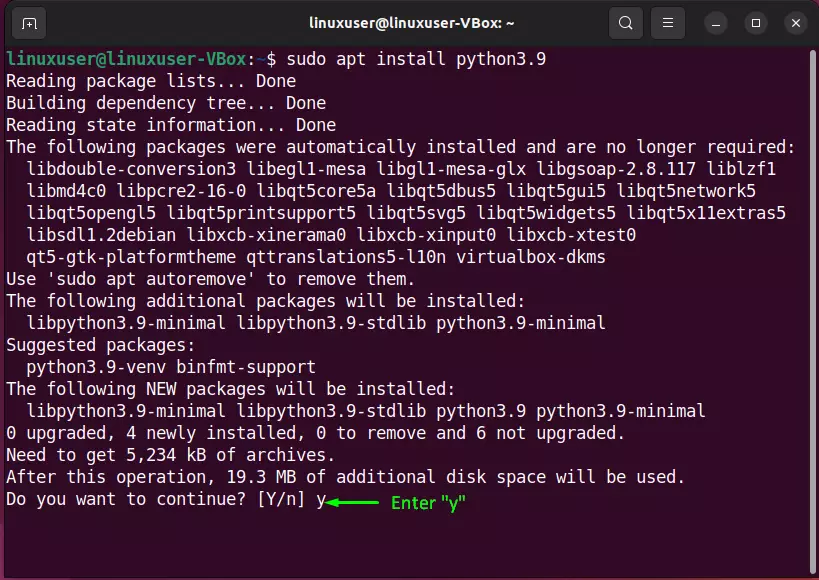 A Python 3.9 telepítése Ubuntu 22.04-re 2435_5