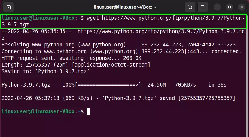 Како да инсталирате Python 3.9 на Ubuntu 22.04 2435_9