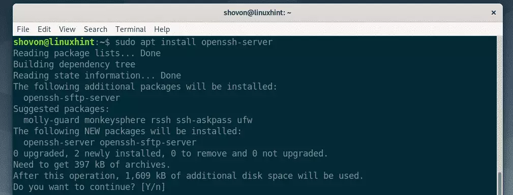 Debian 10 මත SSH සබල කරන්න 2443_4