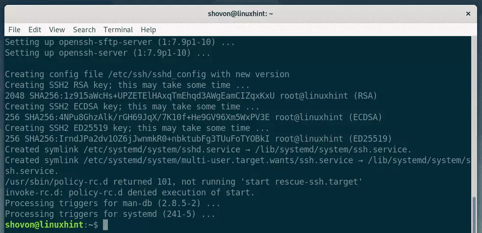 Debian 10-da SSH-ni aktivləşdirin 2443_5