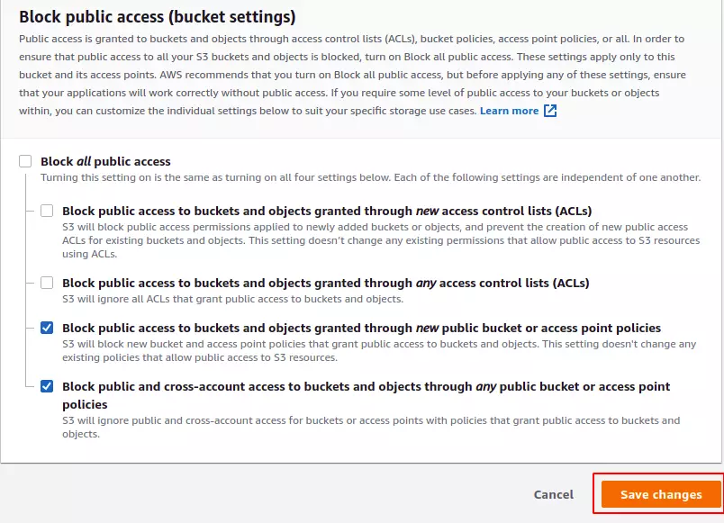 Cara mengonfigurasi izin bucket S3 di AWS 2468_16