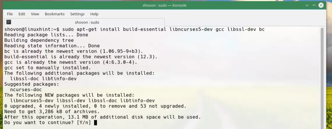 Cara Nganyarke Kernel Debian 9 Stretch saka Sumber 2477_7