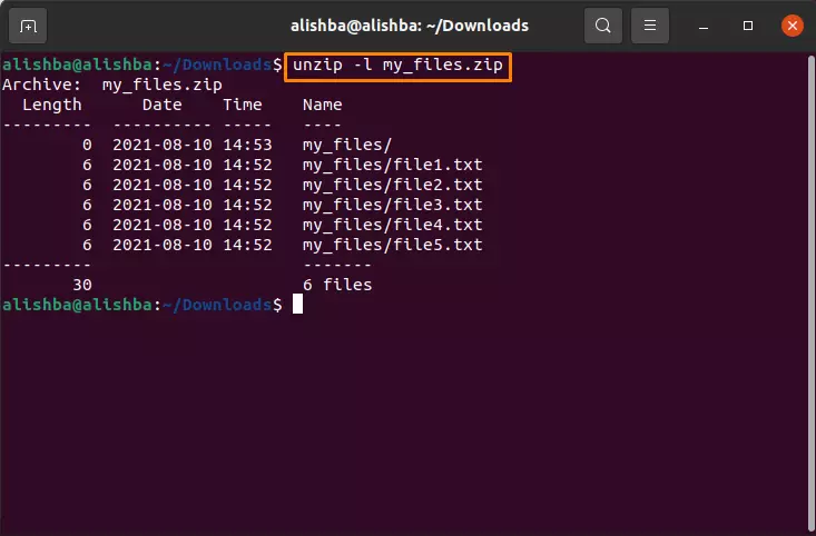 Ubuntuでzipファイルを解凍する方法 2494_11