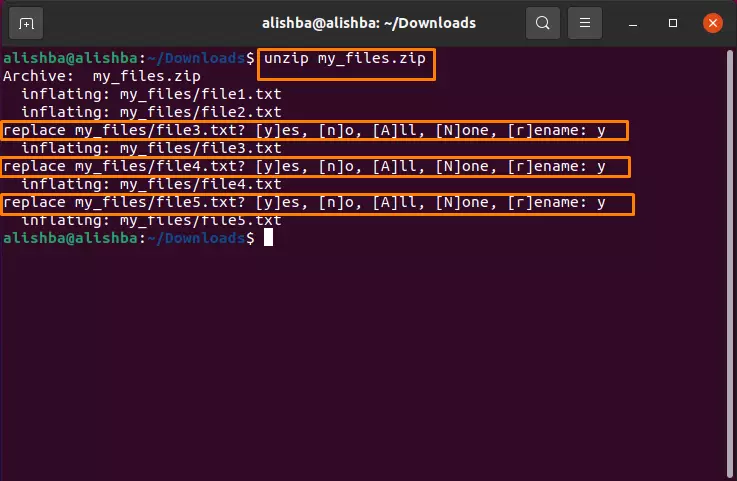როგორ გავხსნათ zip ფაილი Ubuntu-ში 2494_9