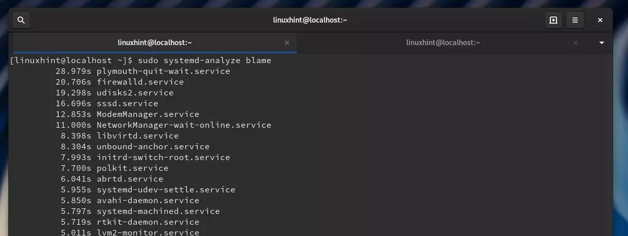 Com llistar els serveis d'arrencada en el moment de l'arrencada a Fedora Linux? 2535_10