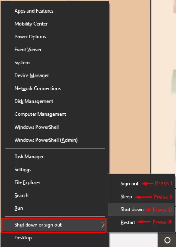 Keyboard Shortcuts rau Pw tsaug zog lossis kaw Windows 2555_4