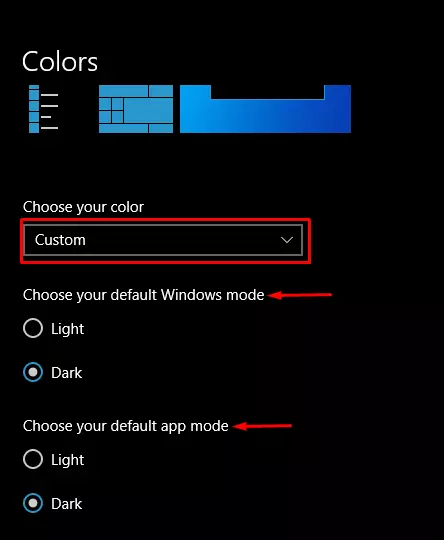 Bagaimana untuk mengkonfigurasi tema gelap Windows 2557_4