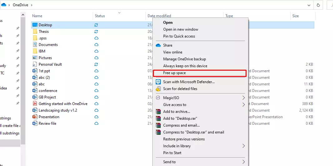 Καταργήστε τα τοπικά αντίγραφα σε αρχεία OneDrive στα Windows 2558_6