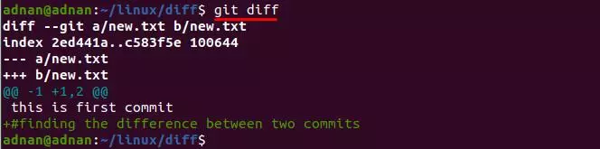 Како да ја најдам разликата помеѓу две обврзувања во git 2580_7