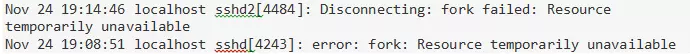 Устранение проблемы: Bash: вилка: повторная попытка: ресурс временно недоступен 2583_1