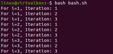 Bash Nested For Loop 258_5