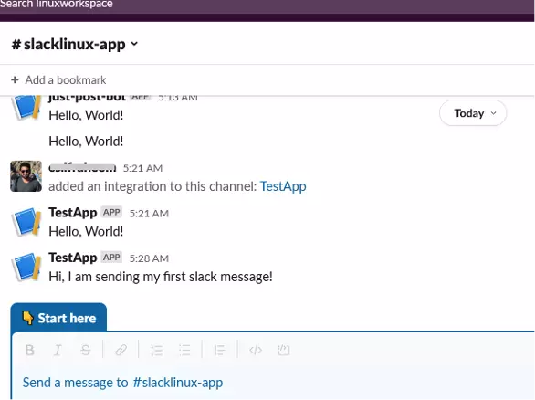 Ungawuthumela kanjani umlayezo ku-Slack Channel usebenzisa i-Bash 2657_10