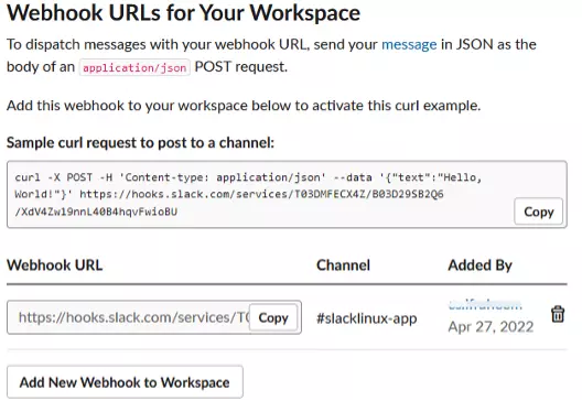 Bash භාවිතයෙන් Slack Channel වෙත පණිවිඩයක් යවන්නේ කෙසේද 2657_6