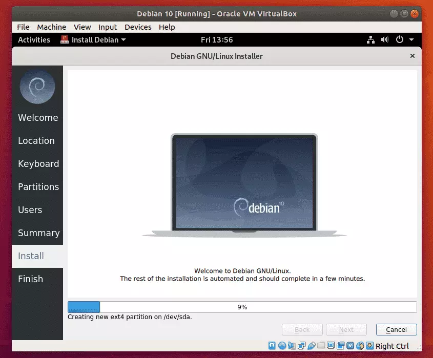Fametrahana Debian 10 amin'ny VirtualBox 2660_26