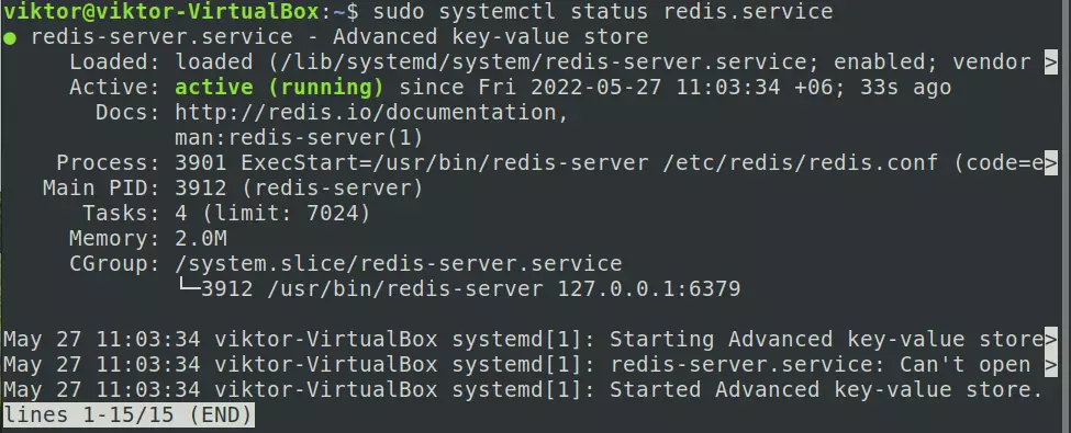 Linux Mint တွင် Redis ကို ထည့်သွင်းပါ။ 2703_16