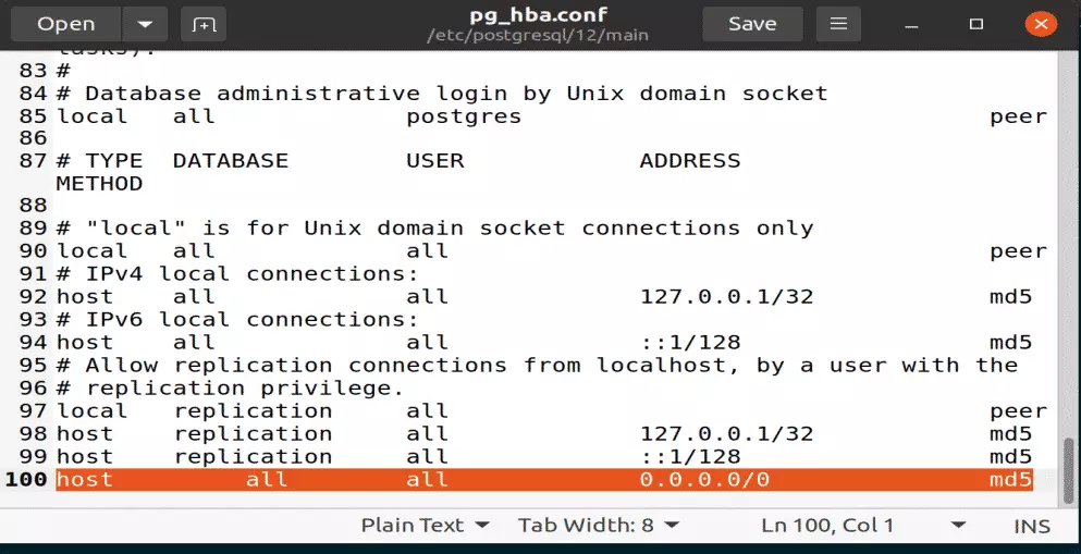 Kaip įdiegti ir nustatyti „PostgreSQL“ duomenų bazę „Ubuntu 20.04“. 2708_15