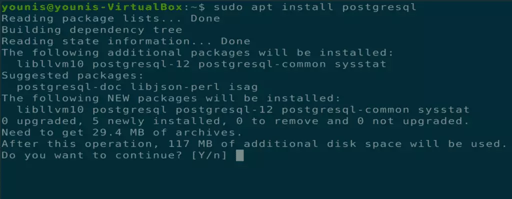 Wéi installéiere a setzen PostgreSQL Datebank op Ubuntu 20.04 2708_7