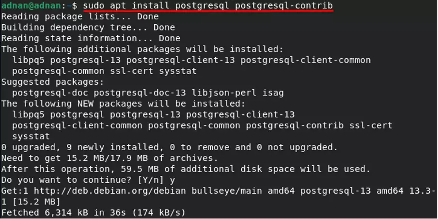 Wéi installéiere ech PostgreSQL op Debian 11 2711_2