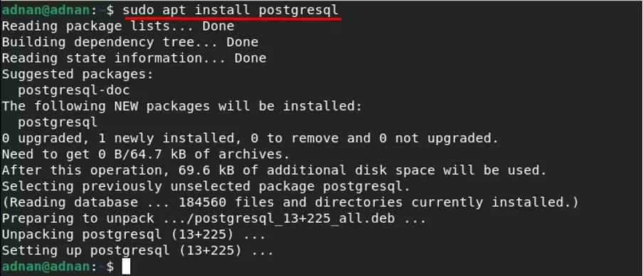 Wéi installéiere ech PostgreSQL op Debian 11 2711_8