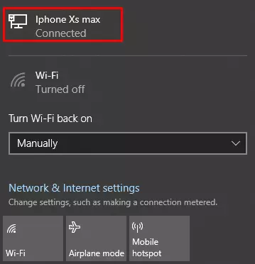 Πώς να μοιραστώ WiFi από το iPhone σε φορητό υπολογιστή; 279_17