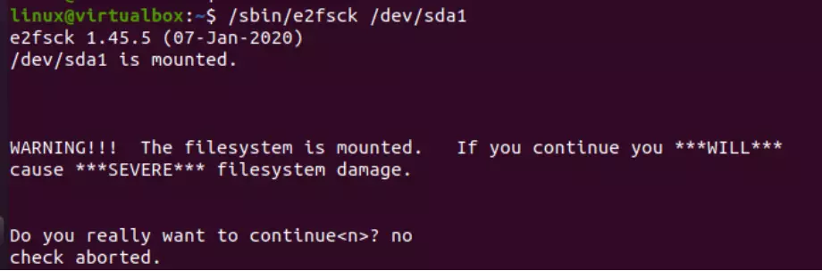 Linux e2fsck באַפֿעל 27_2