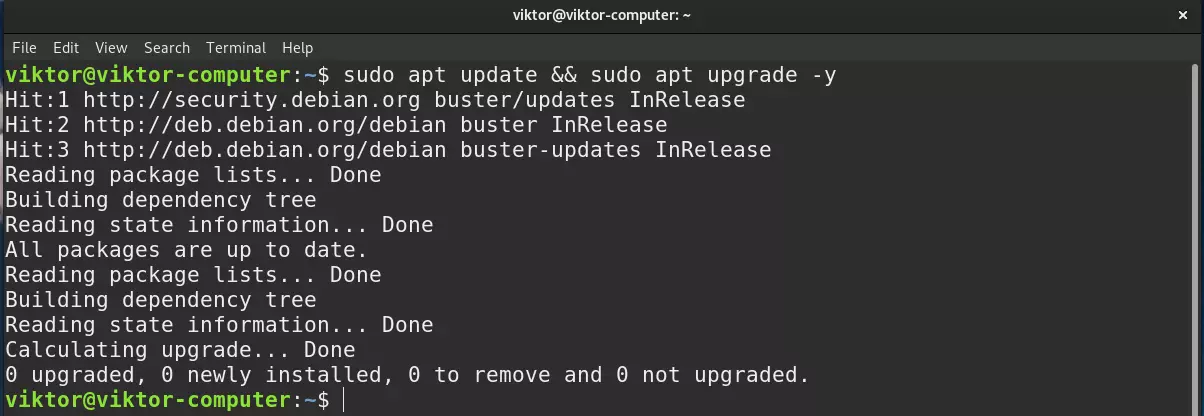 Conas Debian a Nuashonrú ón Terminal 2800_6