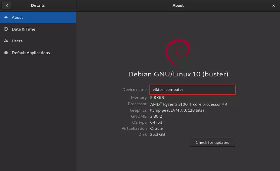 Mainiet resursdatora nosaukumu Debian 10 2802_13