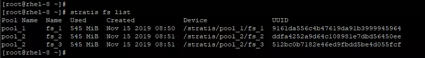 Како да управувате со слоевито локално складирање со Stratis на RHEL 8 2805_10