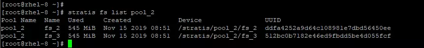 Како да управувате со слоевито локално складирање со Stratis на RHEL 8 2805_12