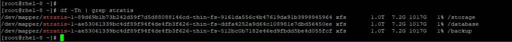 Како да управувате со слоевито локално складирање со Stratis на RHEL 8 2805_17