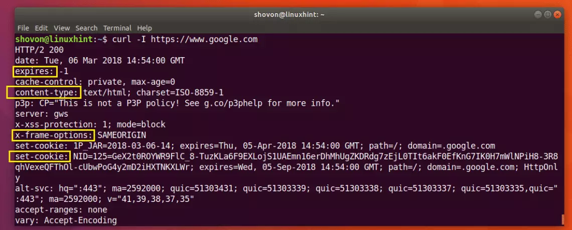 Инсталирайте и се научете да използвате Curl на Ubuntu 18.04 2814_26