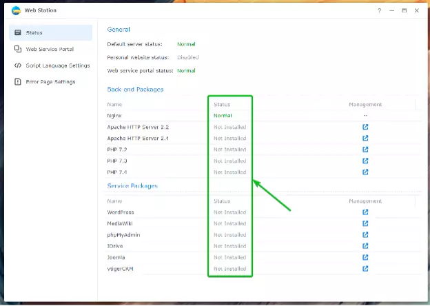 Si mund ta përdor Synology Web Station? 2847_11