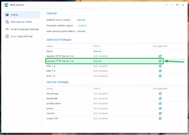 Si mund ta përdor Synology Web Station? 2847_16