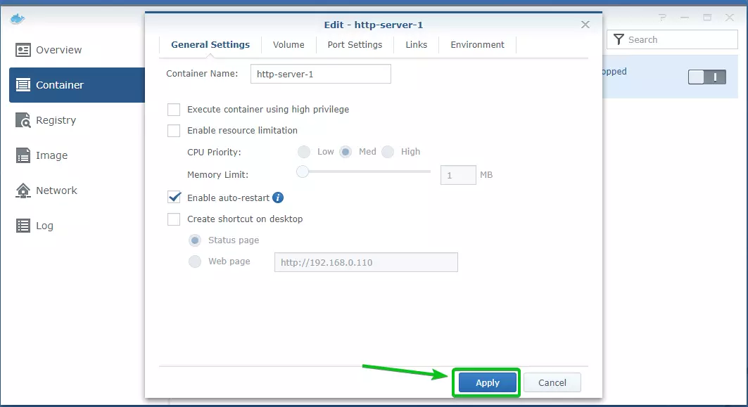 פליסנדיק דאָקקער קאַנטיינערז אויף Synology NAS 2869_112