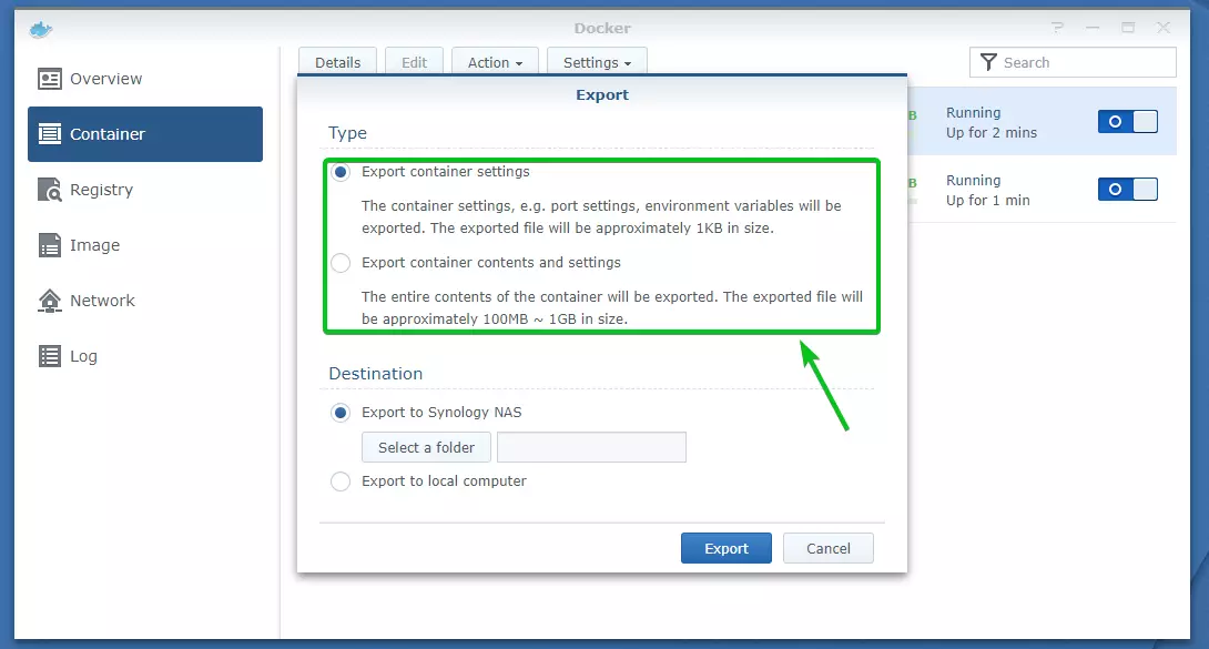 פליסנדיק דאָקקער קאַנטיינערז אויף Synology NAS 2869_125