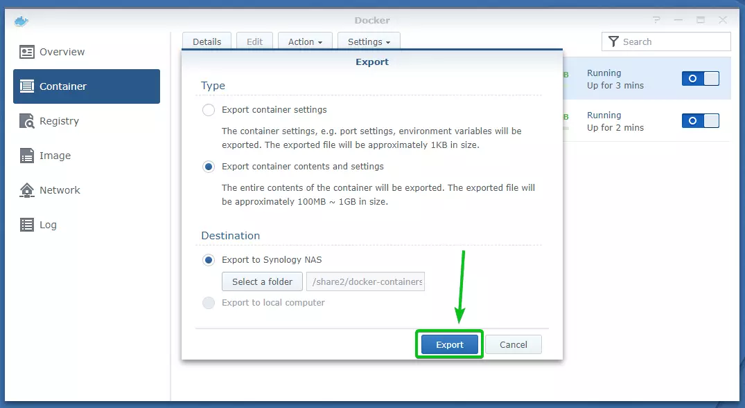 פליסנדיק דאָקקער קאַנטיינערז אויף Synology NAS 2869_128